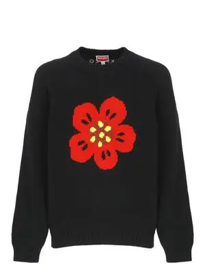 Kenzo Cotton And Wool Jumper - Black