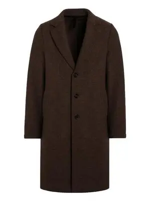 Harris Wharf London Single-breasted Virgin Wool Coat - Brown
