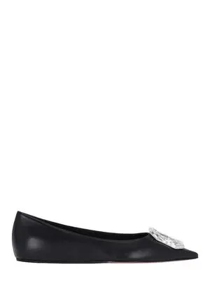 Amina Muaddi Pointed-toe Ballerinas - Black