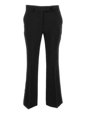 PLAIN Cady Low Waist Flared Pants - Black