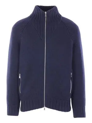 Brunello Cucinelli Cashmere Knit Down Jacket - Indigo+panama