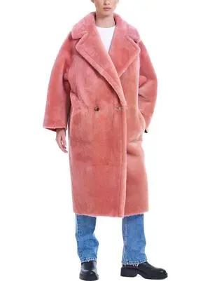 BLANCHA Double-breasted Coat - Pink