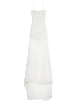 Blumarine Ruched Gown - White