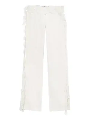 Blumarine Lace-detail Trousers - White