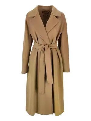 Max Mara Belted Wrap Coat - Brown