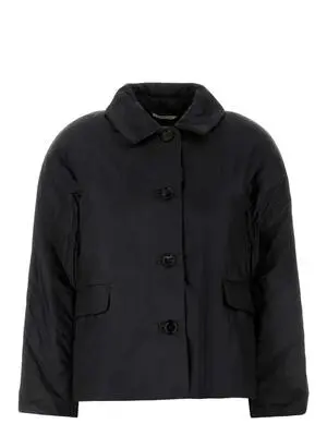 Max Mara Padded Jacket With Button Fastening - Black