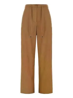 Max Mara Drawstring-waist Cropped Trousers - Neutrals