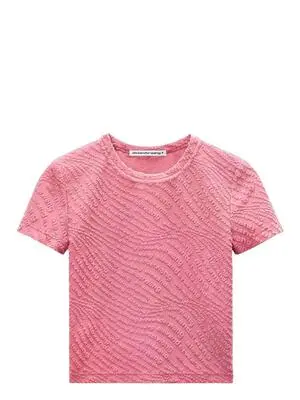 Alexander Wang Logo-embossed T-shirt - Pink