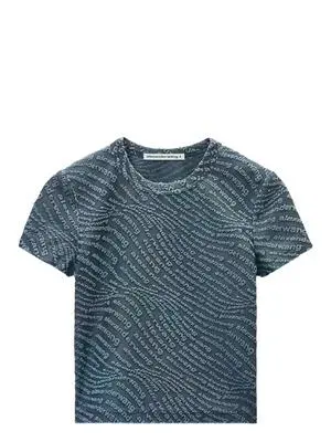 Alexander Wang Logo-embossed Short-sleeve Top - Blue