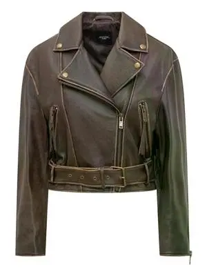 Max Mara Saletta Biker Jacket - Brown