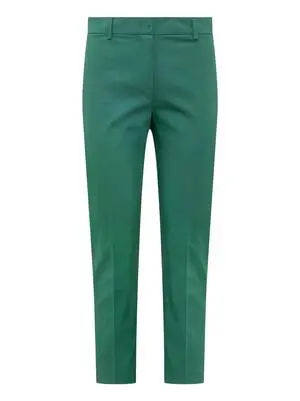 Max Mara Pressed-crease Tailored Trousers - Green