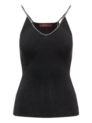 Max Mara Mina Ribbed Top - Black