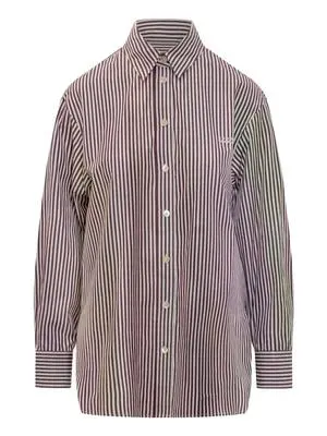Isabel Marant Fabriza Striped Shirt - Red