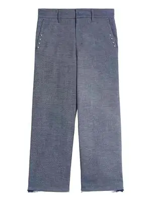 Max Mara Frayed Trousers - Blue