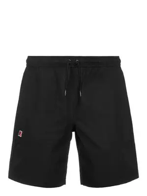 K-WAY Drawstring Logo-detail Track Shorts - Black
