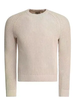 RAKKI Raglan-sleeved Cotton Sweater - Neutrals