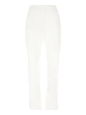 Max Mara Stretch-satin Tailored Trousers - White