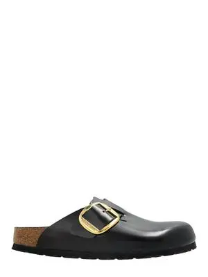 BIRKENSTOCK Boston Leather Slides - Black