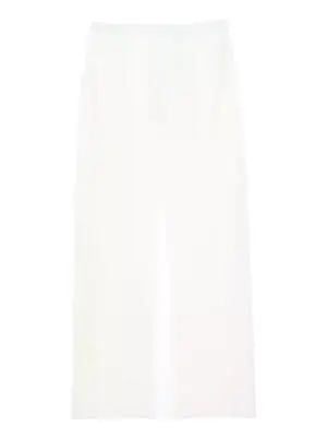 Auralee Slit Midi Skirt - Neutrals