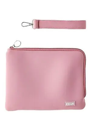 KUSSHI Wristlet Pouch - Mauve & Stone