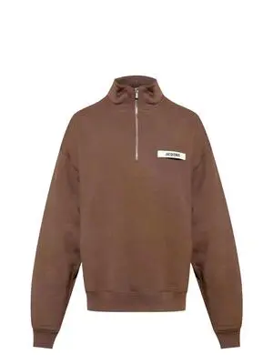 Jacquemus Logo-patch Sweatshirt - Brown
