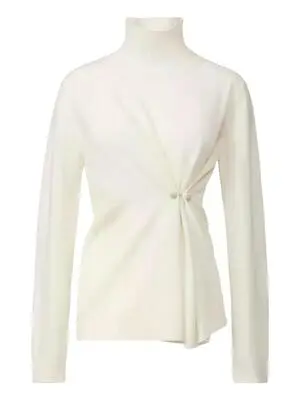 Fabiana Filippi High-neck Twisted-front Sweater - Neutrals
