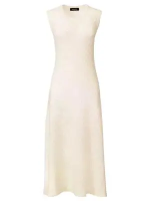 Fabiana Filippi Diagonal-knit Sleeveless Dress - White