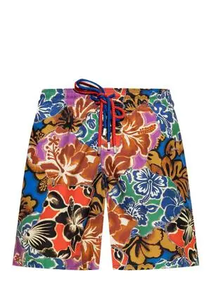Palm Angels X Vilebrequin Floral-print Swim Shorts - Multicolour