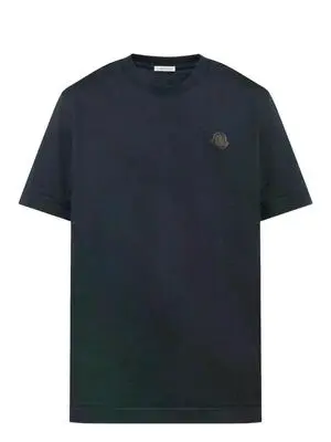 Moncler Logo-patch Cotton T-shirt - Blue