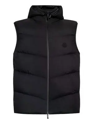 Moncler Quilted Gilet With Hood - Black