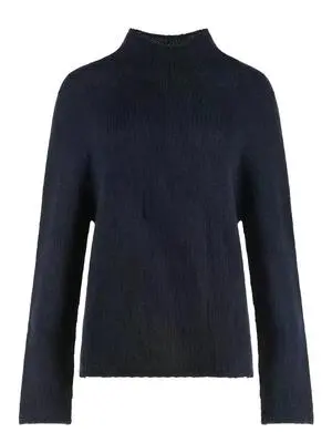 THE (ALPHABET) Turtleneck Cashmere Sweater Blue
