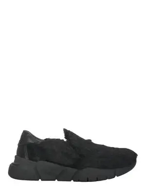 Moschino Faux-fur Sneakers - Black