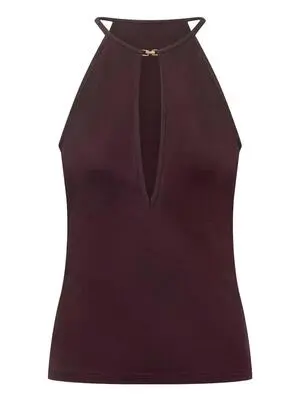 TOM FORD Halterneck Jersey Top - Brown