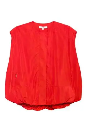 Tibi Sleeveless Blousant Vest - Red