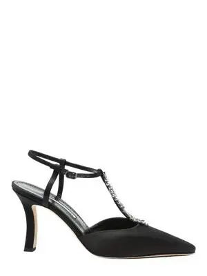 Manolo Blahnik 90mm Sufik Heeled Sandals - Black