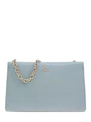 Furla Leather Flap Bag - Blue