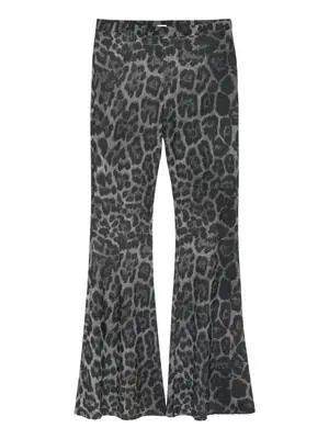 Stella McCartney Leopard-print Trousers - Grey