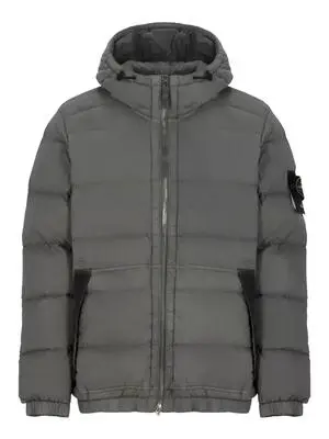 Stone Island Seamless Tunnel Nylon Down-tc Hooded Jacket - Grey