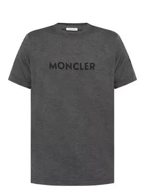 Moncler Logo-print Short-sleeve T-shirt - Grey