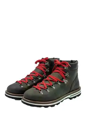 MONPIZ Lace-up Leather Boots - Brown