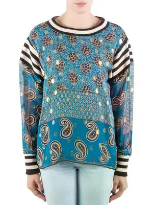 Anna Sui Paisley-print Top - Blue