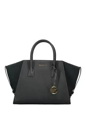 Michael Kors Avril Leather Top-zip Tote - Black