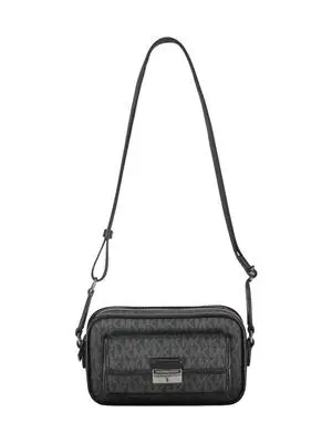 Michael Kors Bradshaw Monogram Shoulder Bag - Black
