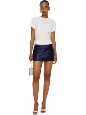REFORMATION Calloway Low Rise Skort - Blue