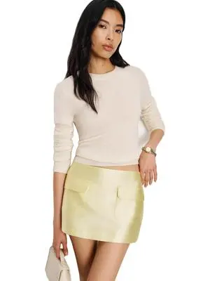 REFORMATION Calloway Low Rise Skort Lemon Icing