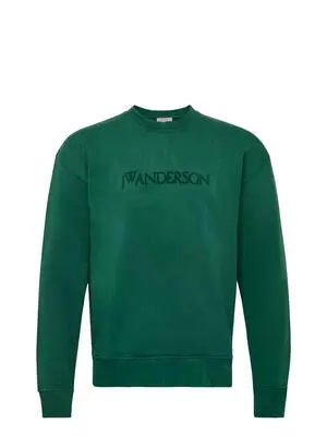 JW Anderson Logo-embroidered Sweatshirt - Green