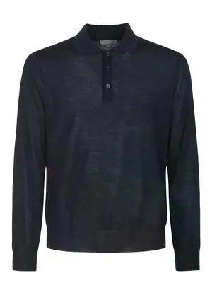 Canali Wool V-neck Sweater - Blue