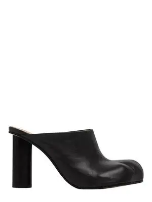 JW Anderson Leather Heeled Mules - Black