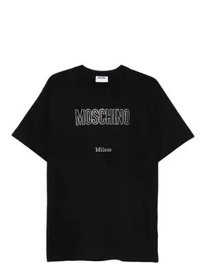 Moschino Logo-embellished T-shirt - Black