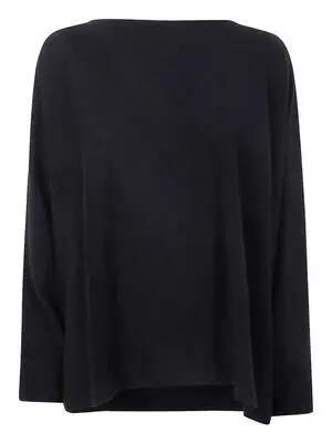 Liviana Conti Boat-neck Wool Jumper - Black